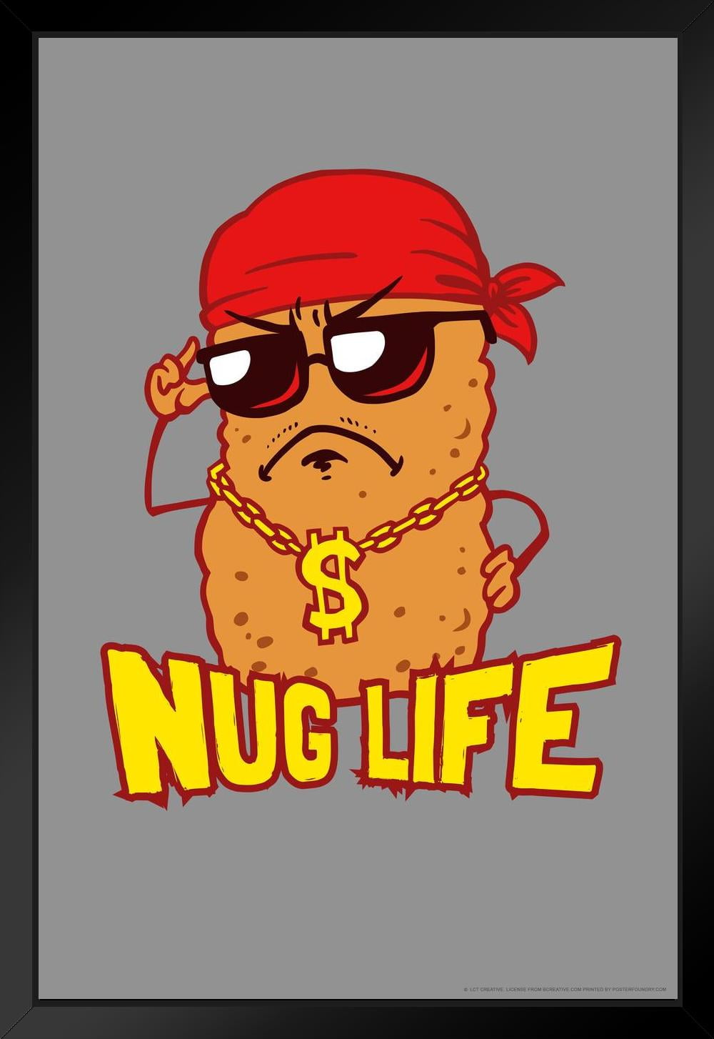 Nug Life Chicken Nugget Funny Chicken Art Chicken Decor Hen Art Farm ...