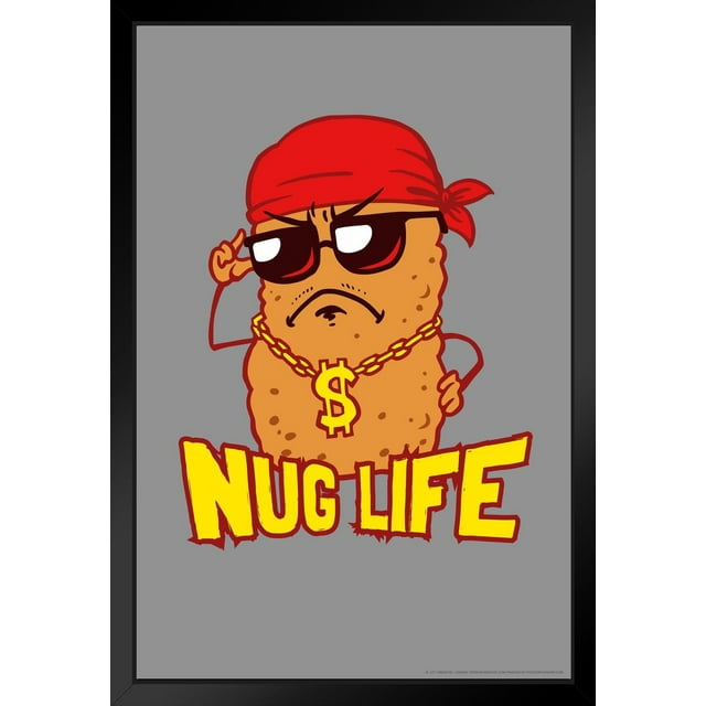 Nug Life Chicken Nugget Funny Chicken Art Chicken Decor Hen Art Farm ...