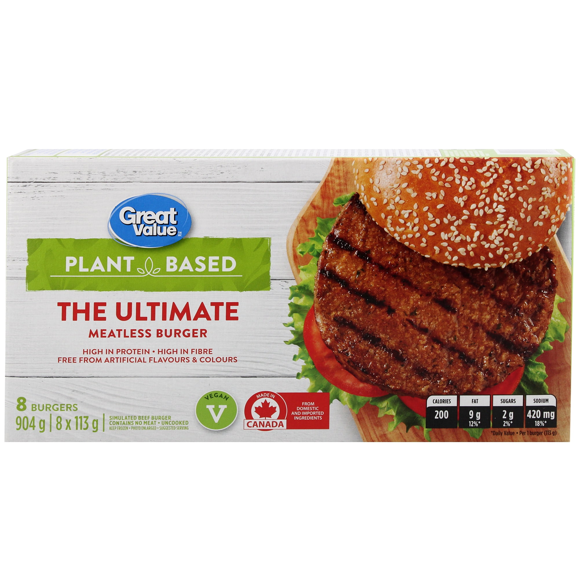 Great Value The Ultimate Meatless Burger - Walmart.ca