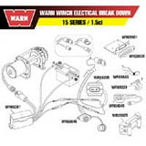 WARN Replacement Remote Control for RV Winches, Handheld, 10ft Lead ...
