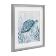 Stupell Industries Smiling Turtle Gaze Gray Framed Print Under Glass ...