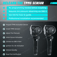 4-Pack TPMS Sensors 315MHz, Pre-Programmed Tire Pressure Monitoring ...
