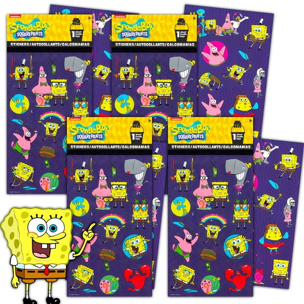 Spongebob Squarepants Stickers for Kids - Bundle Set with 100 Spongebob ...