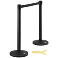 SKYSHALO 6-Pack Stanchion Posts with Fillable Base Crowd Barriers ...