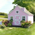 Little Cottage Co. 10x12 Gingerbread Cottage Playhouse with Floor, Deck ...