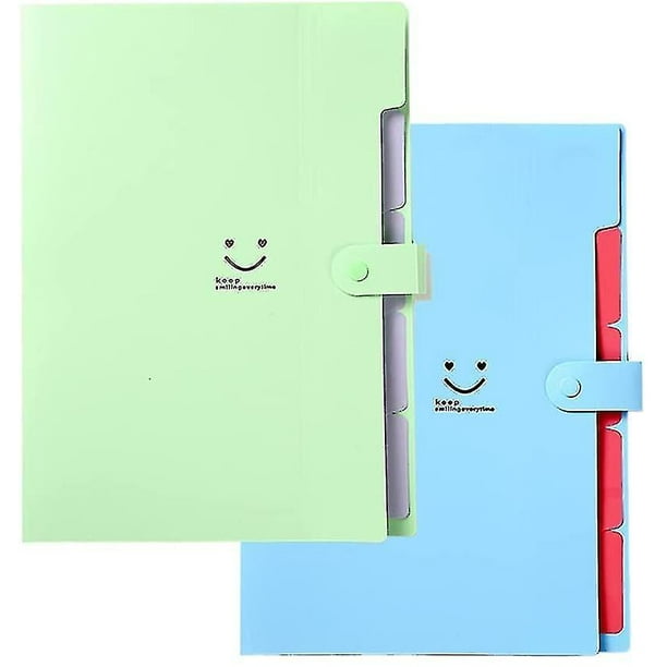 2pieces A4 Document File Folder, Desktop Accordion File Folder ...