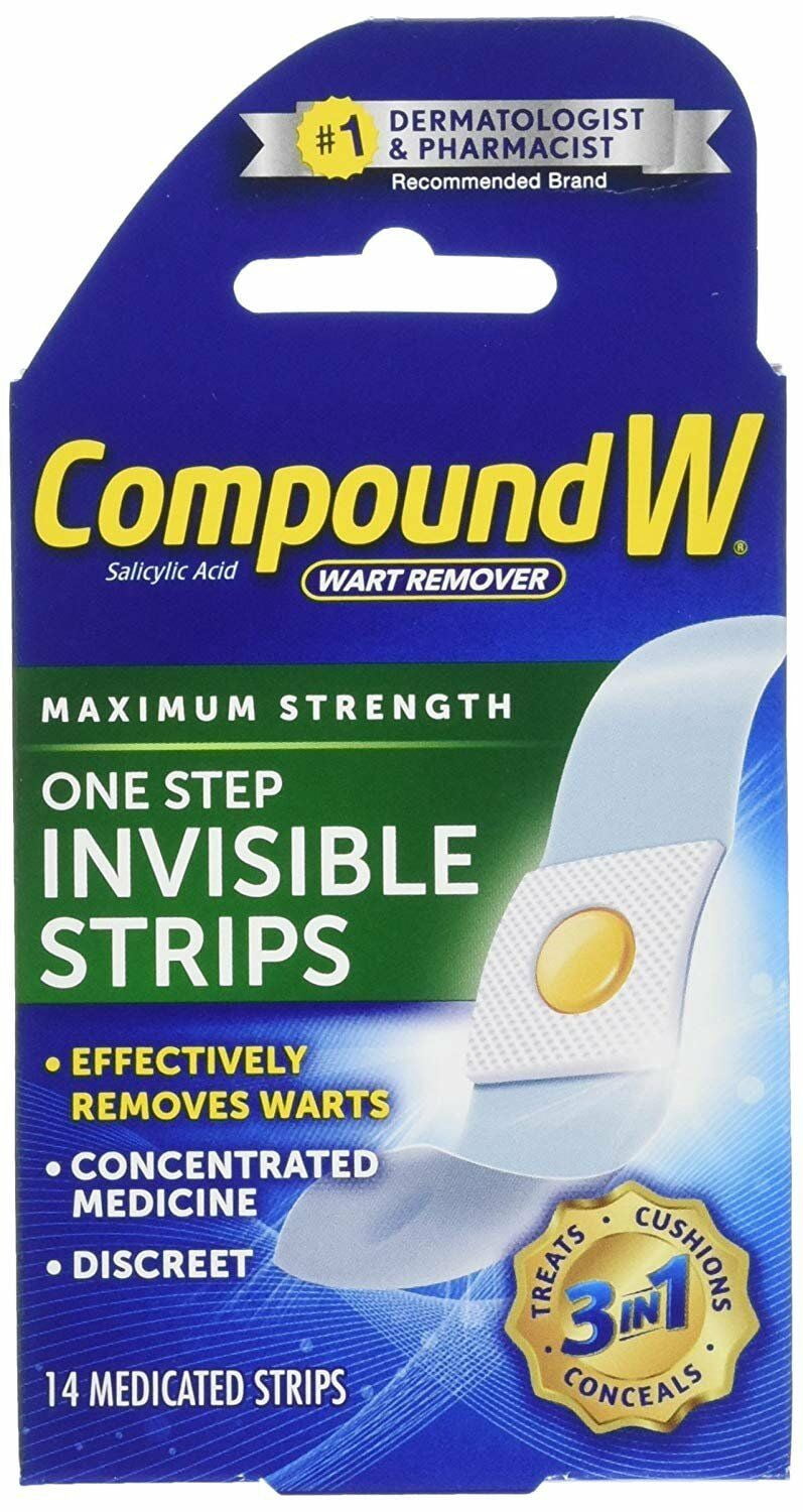 Compound W One Step Invisible Strips, 14 count Boxes (Pack of 2 ...