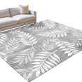 Ash Fronds 5'x7' Rug for Living Room Sofa and Coffee Table Layout, Gray ...