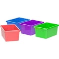 Storex, STX61475U03C, 4 Piece Medium Storage Bin, 4 / Set, Assorted ...