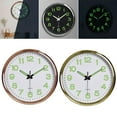 AQRS Wall Clock Glowing Silent Luminous Easy-to-Read Bedroom Living ...