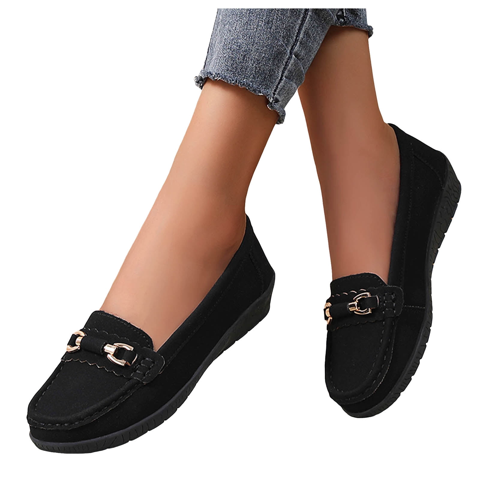 Click here for Oyedens Womens Wedge Low Heels Slip On Penny Loafe... prices