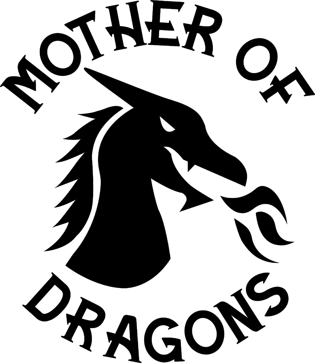 Mother Of Dragons Fire Breathing Dragon Mom Mythical Fairytale Wall ...