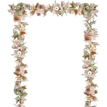 Valery Madelyn 6Ft Pre-Lit Fall Garland Lighted Harvest Garland with ...