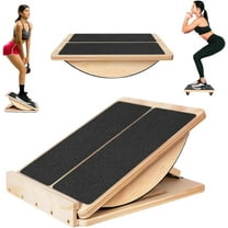 Navaris Slant Board Calf Stretcher - Adjustable Wood Incline Board for ...