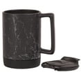 Home Essentials 15.5 fl oz Black Marble Travel Mug with Silicone Base ...