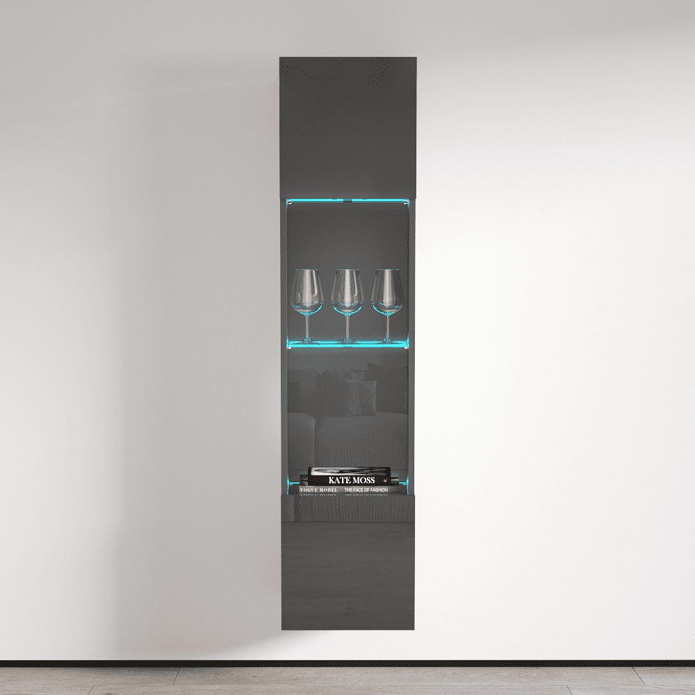 Fly Type-42 Wall Mounted Floating Bookcase Cabinet - Walmart.com