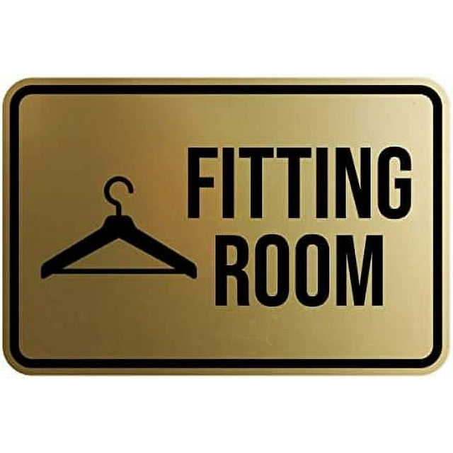 Classic Framed Fitting Room Sign (Brushed Gold) - Medium - Walmart.com
