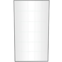 Free Shipping! DecMode 37" x 67" Black Grid Style Panel Wall Mirror ...