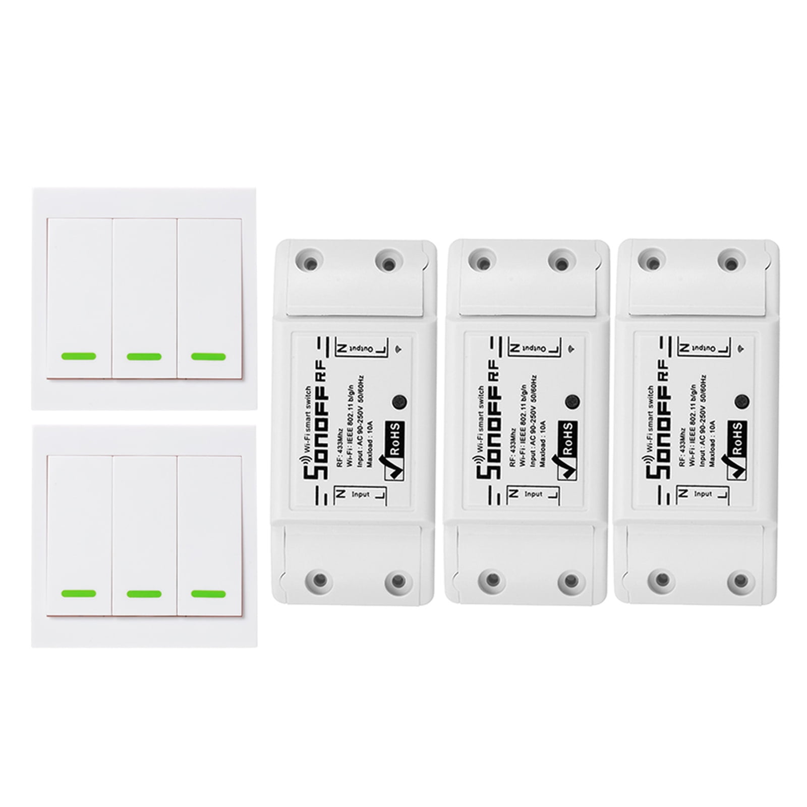 3PCS SONOFF RF Wifi Switch RF 433MHz Compatible con Alexa | Walmart en ...