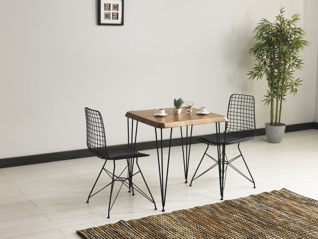 Zamboli Dining Room Table 28'' Solid wood Dining room table, Metal Legs ...