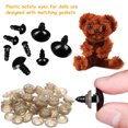 1 Box Safety Eyes Plastic Black Safety Eyes DIY Bear Craft Dolls Eyes ...