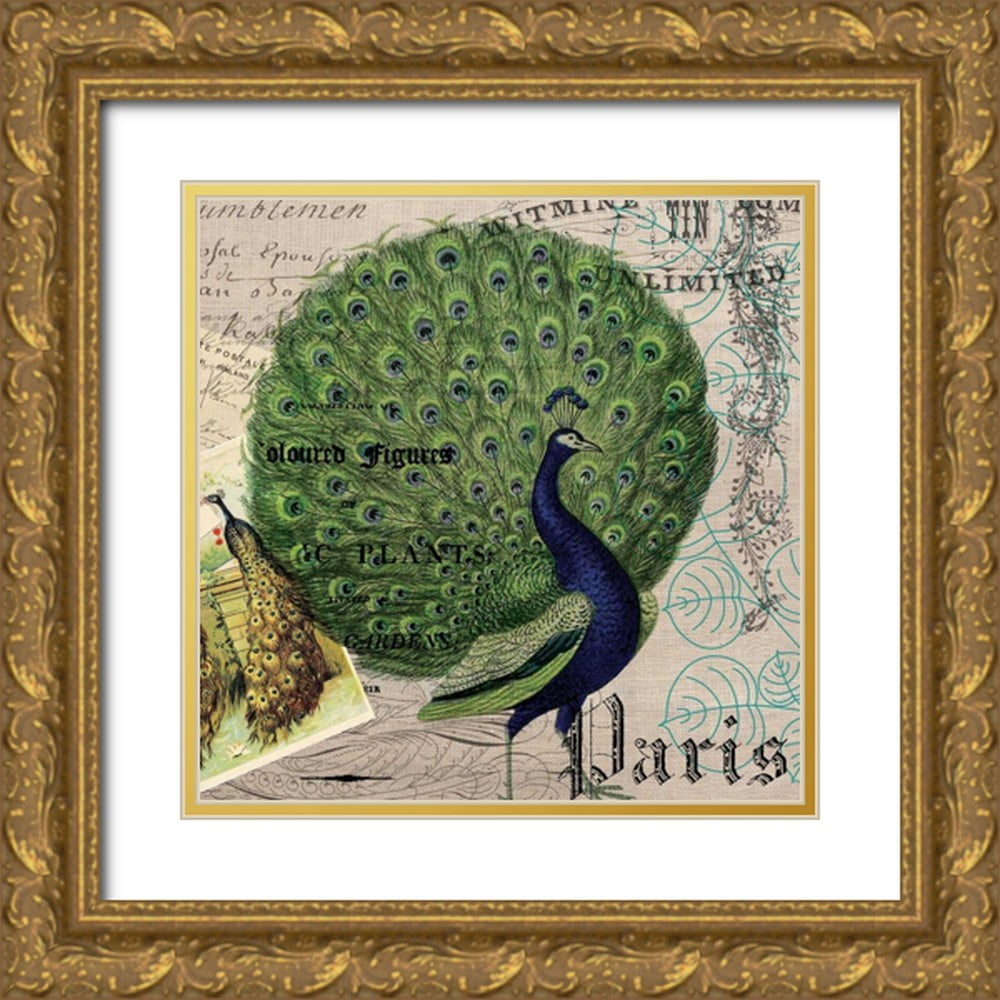 Jordan, Elizabeth 20x20 Gold Ornate Wood Framed with Double Matting ...