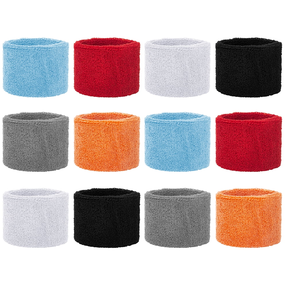 GOGO 12 Pieces Wrist Sweatbands for Children, 3" x 2-1/8" Sports ...