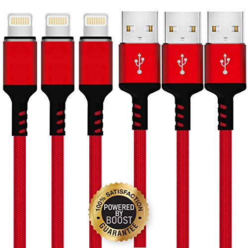 Chargers 3 Pack 6 Feet Extra Long Nylon Braided Fast Charging Transfer ...