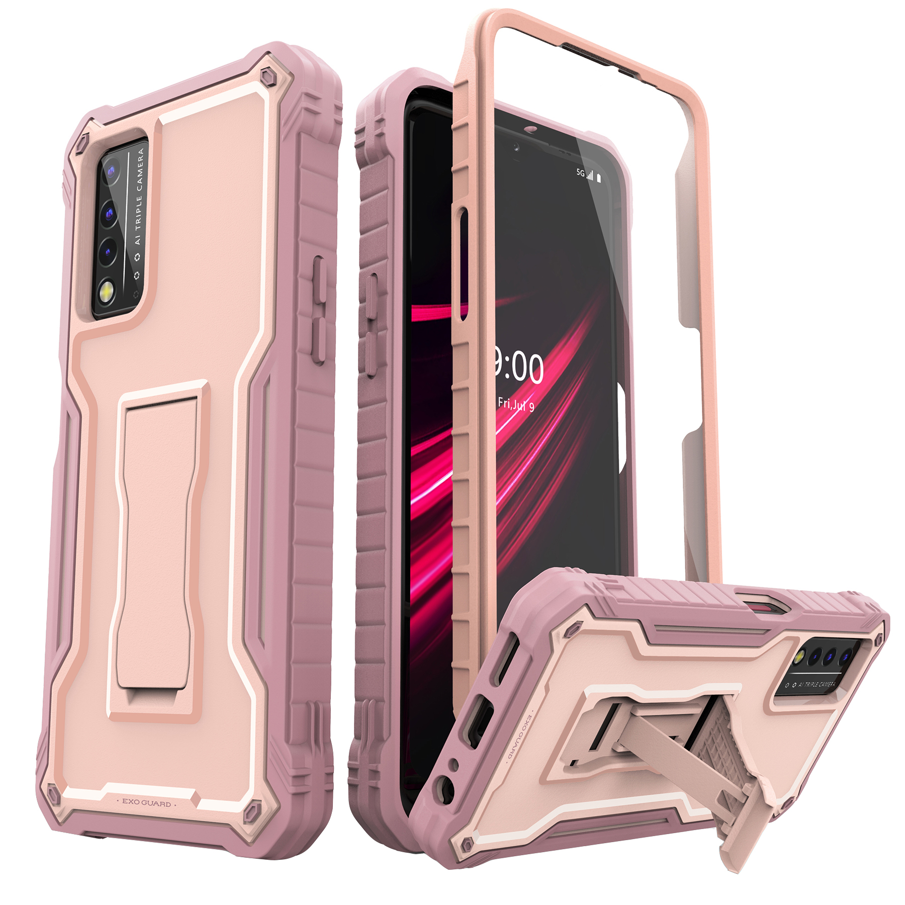 Coolpad Revvl Plus Hybrid Metal Brushed Texture Case In Gold - Walmart.com