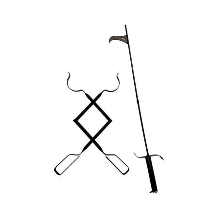 Fire Hook + Fire Pliers Set Stove Fireplace Tool Fire Hook Fire Pliers ...