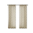 Fretwork Curtains 50x84 Inch - Grommet Top Window Panel - Geometric ...