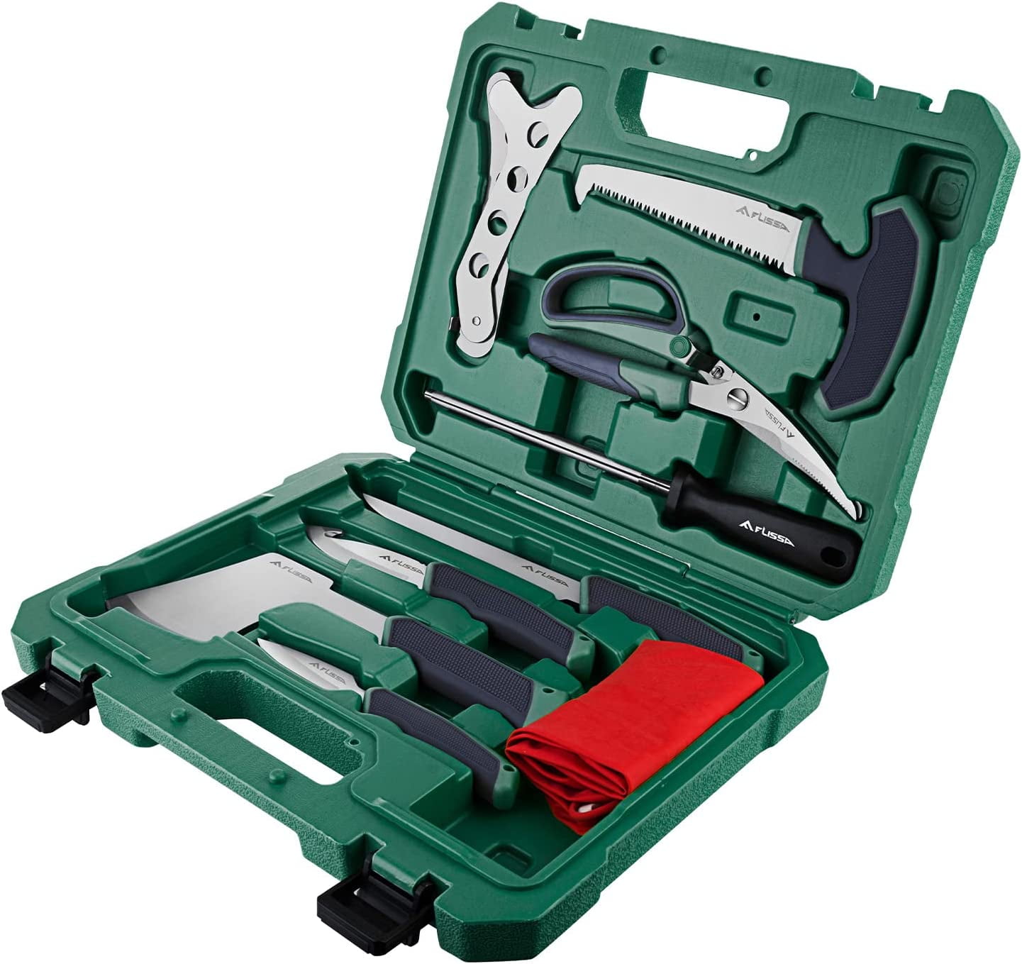 FLISSA Hunting Field Dressing Kit, 10 Piece Hunting Knife Set with ...