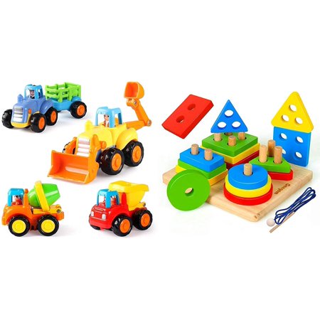 4 Pack Friction Powered Cars + Wooden Sorting & | Walmart Canada