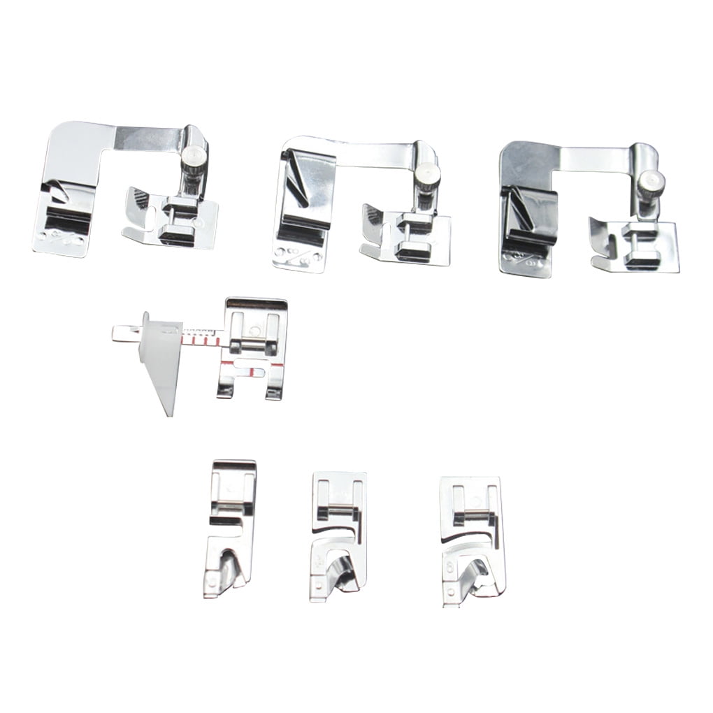 Tssuoun 8pcs Presser Feet Set Sewing Machine Foot Kit Adjustable Guide ...