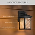 Better Homes & Gardens Matte Black Traditional One-Light Outdoor Wall ...