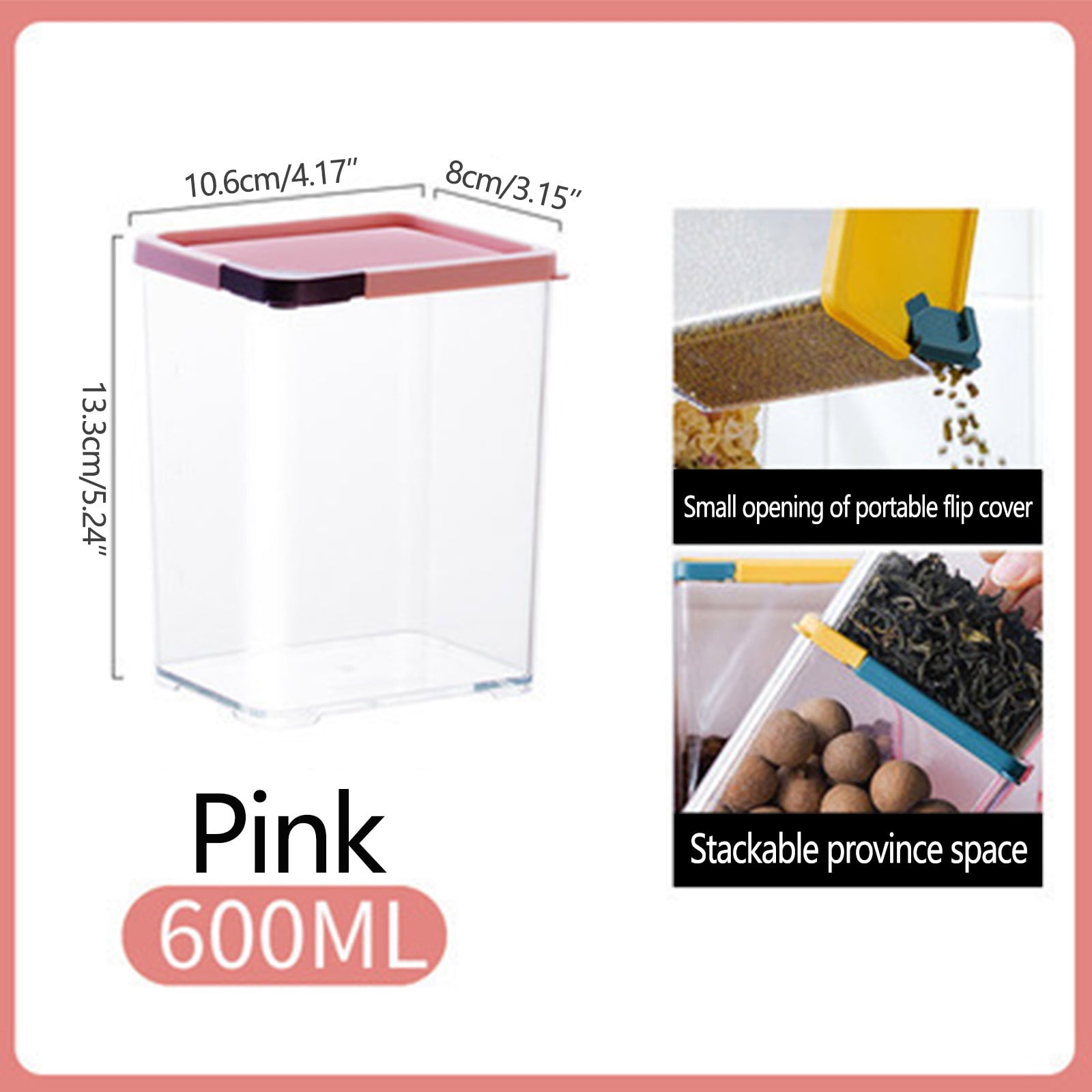 Lingouzi Food Storage Containers with Lid, Kitchen Pantry Organization and Sealed Storage Tank ...