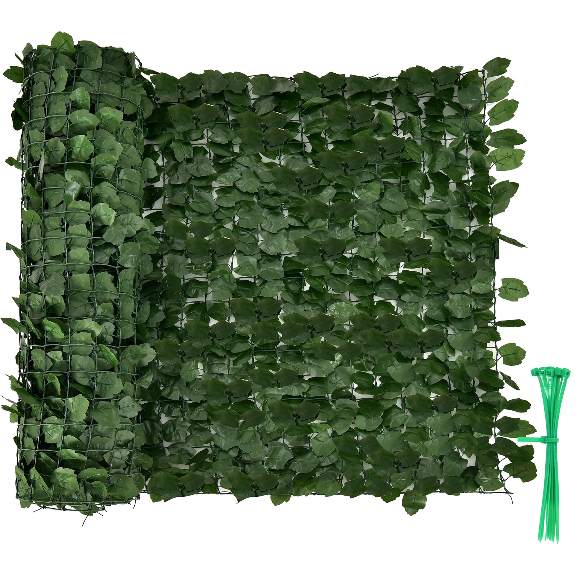 Costway 118x39in 1PC Artificial Ivy Privacy Fence Screen Artificial ...