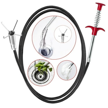 Sink Snake Flexible Grabber Pickup Tool Retractable 4 Claw Retriever Stick Drain Clog Remover ...