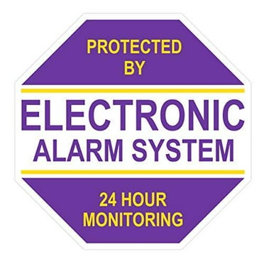 Warning Security System In Use Alarm Will Sound Sign - Walmart.com
