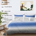 Blue and Grey Gradient Comforter Set California King Size, Minimalist ...