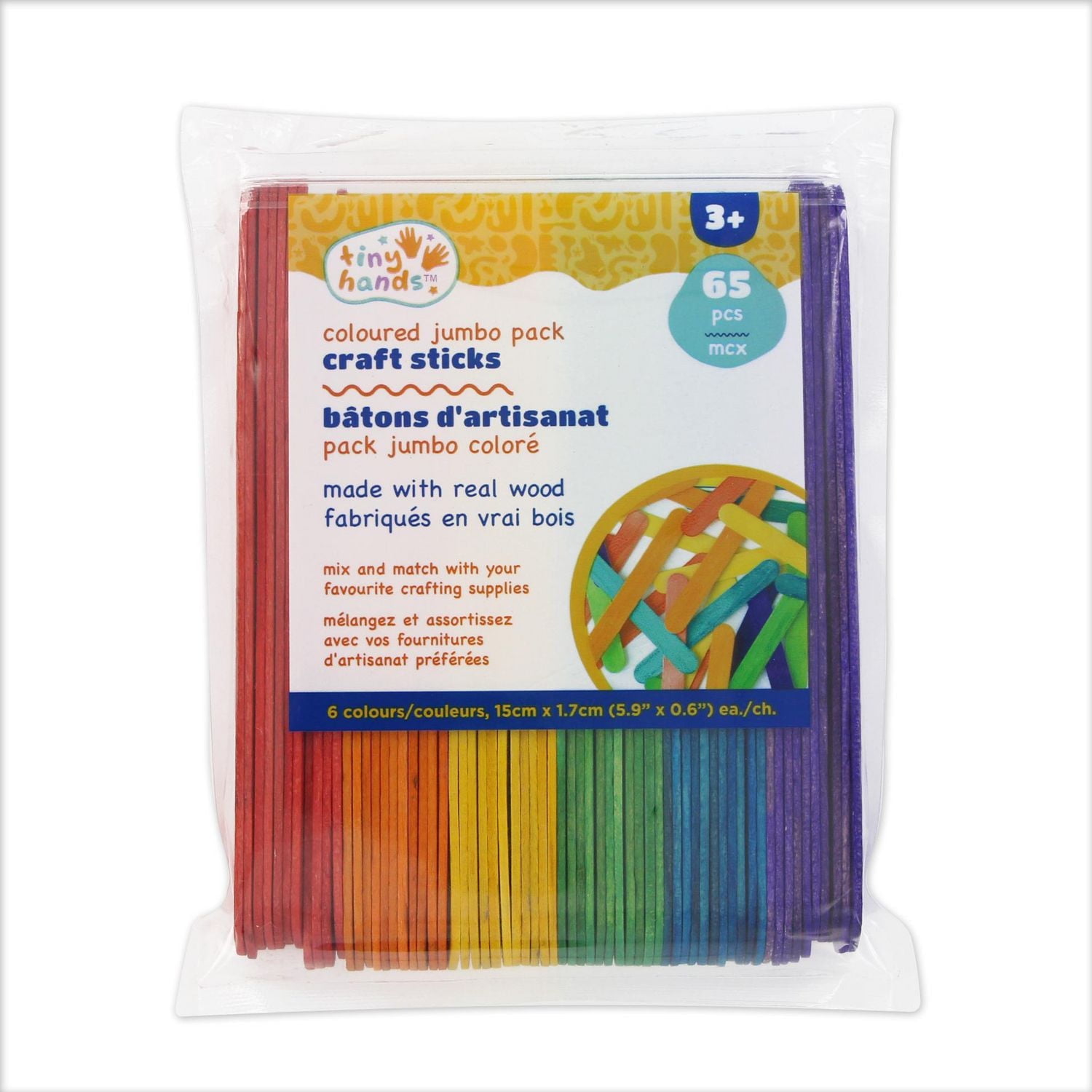 Click here for Tiny Hands Tiny hands Colourful Jumbo Craft Sticks... prices