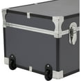 30-Inch Rolling Storage Trunk with Lock, Heavy-Duty Wheeled Lockable ...