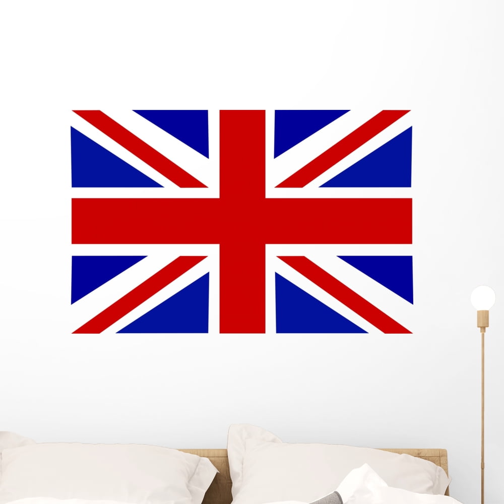 Uk Flag Wall Mural Decal by Wallmonkeys Vinyl Peel and Stick Graphic ...