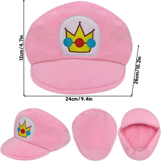 Mario Bros Luigi Cappy Princess Peach Plush Hats Funny Anime Cosplay ...
