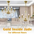 Datingday Gold Crystal Chandelier Lighting,6 Lights Chandeliers for ...