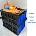 Foldable Plastic Storage Crates – Stackable & Collapsible Baskets, 1.73 ...