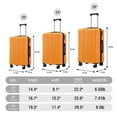 imerelez 20"/24"/28" 3 pcs/set in ABS Spinner Wheel Luggage, Carry on ...