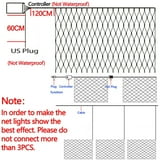 Bincy Outdoor Halloween Pink Net Mesh Lights, 5ft x 5ft 96 LED ...