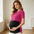 BRGZLK Womens Maternity Nursing Tops Summer 2026 Short Sleeve Color ...