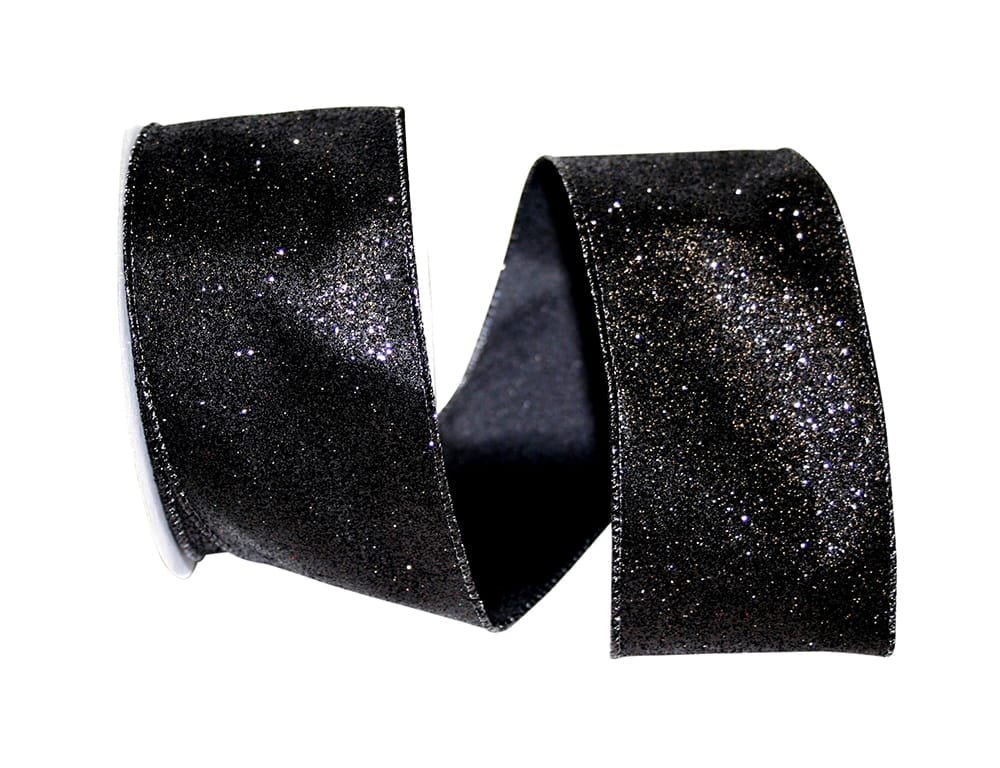 The Ribbon Roll - T97896W-031-40F, Glitter Lame Wired Edge Ribbon ...